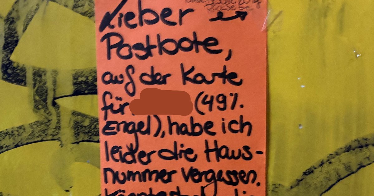 Fehlende Hausnummer beim Brief – Hier muss der Postbote nun nachhelfen ...
