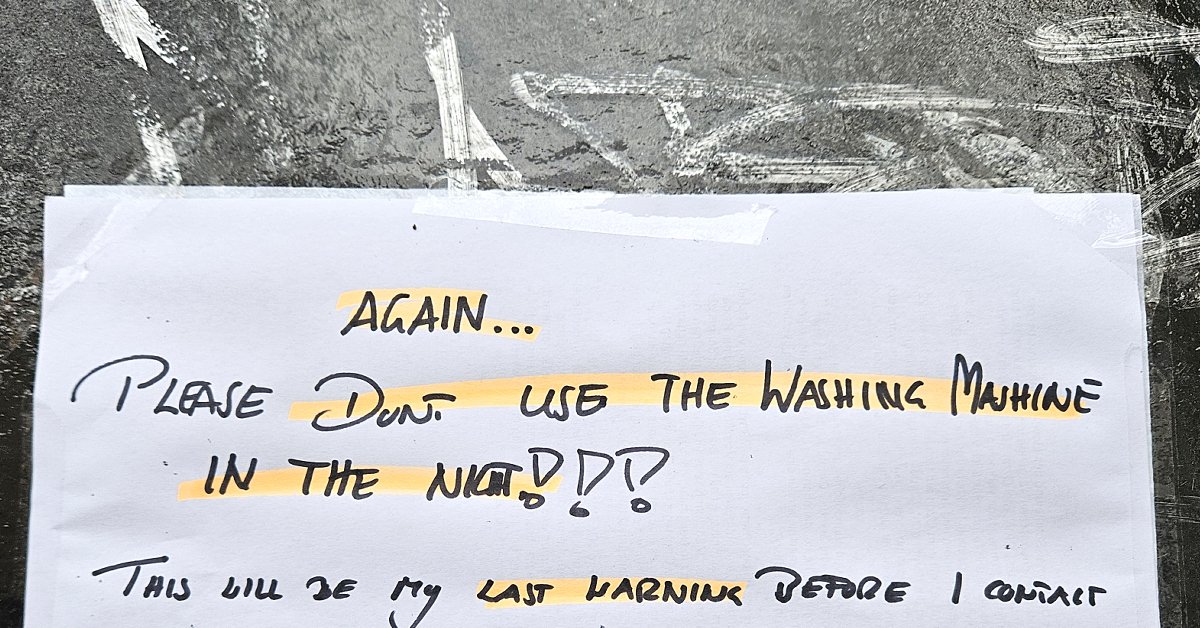 Nächtlicher Waschgang – Hier schleudert man eine letzte Warnung: | ABC ...